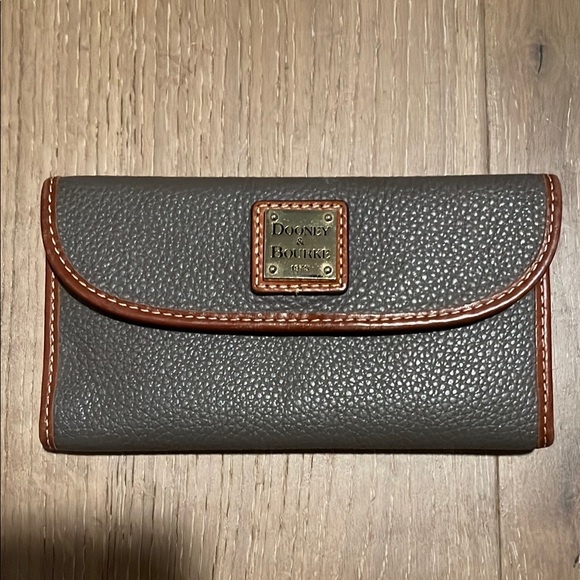 Dooney & Bourke | Accessories | Dooney Bourke Gray Leather Elephant ...